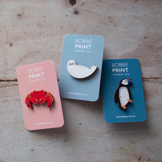 Bobbie Print | Cute little animal pins | Animal lover gift | Animal ...